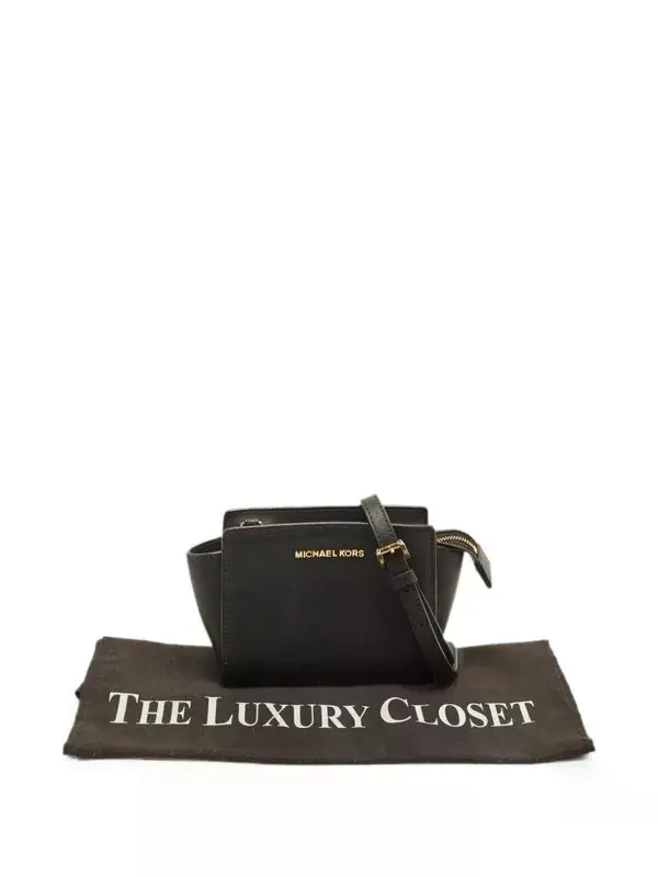 Michael Kors Selma Saffiano Leather Crossbody Bag - Black