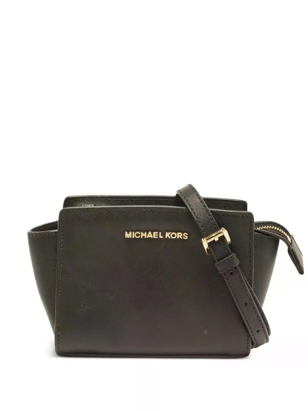 Michael Kors Selma Saffiano Leather Crossbody Bag - Black
