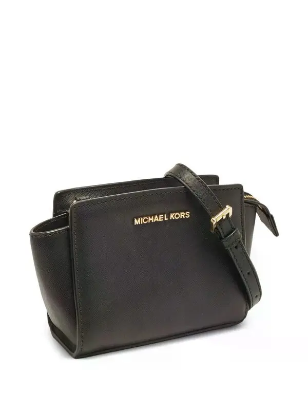 Michael Kors Selma Saffiano Leather Crossbody Bag - Black