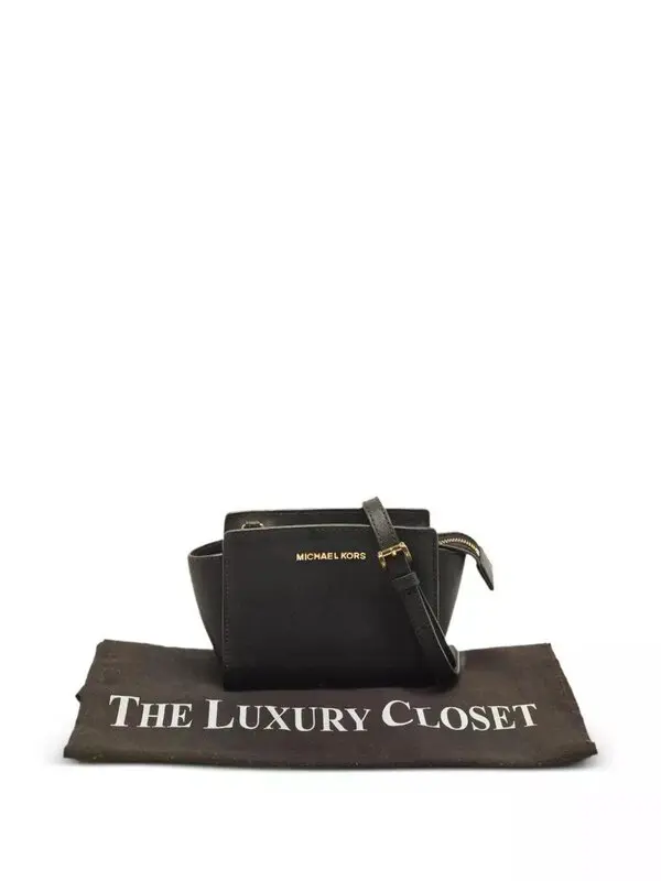 Michael Kors Selma Saffiano Leather Crossbody Bag - Black
