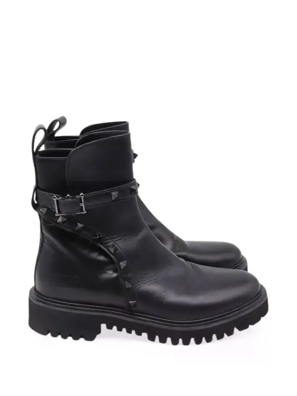 Valentino Garavani Rockstud Leather Ankle Boots