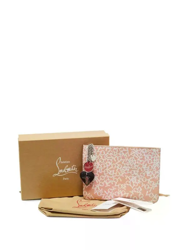 CHRISTIAN LOUBOUTIN Loubicute Love-print Clutch Bag