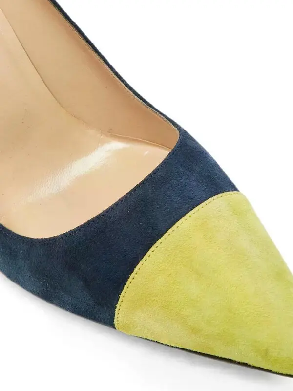 Manolo Blahnik Suede Cap Toe Pumps