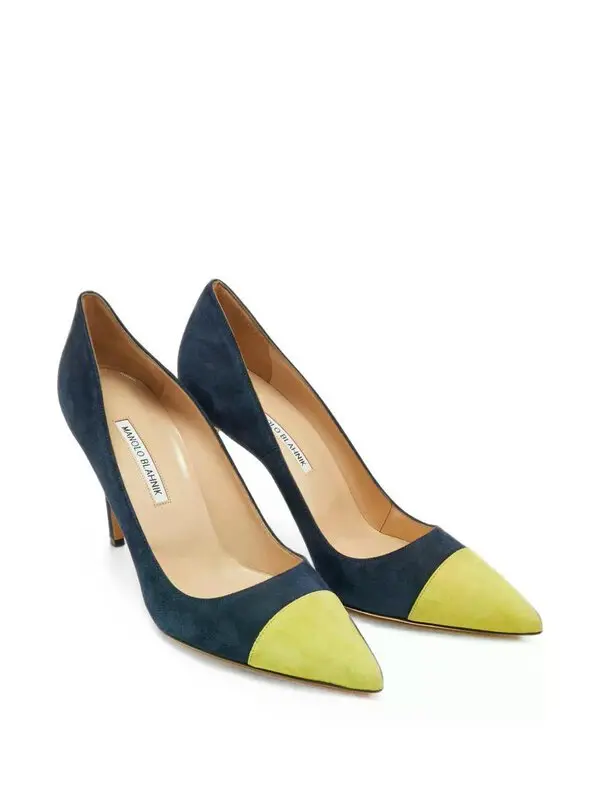Manolo Blahnik Suede Cap Toe Pumps