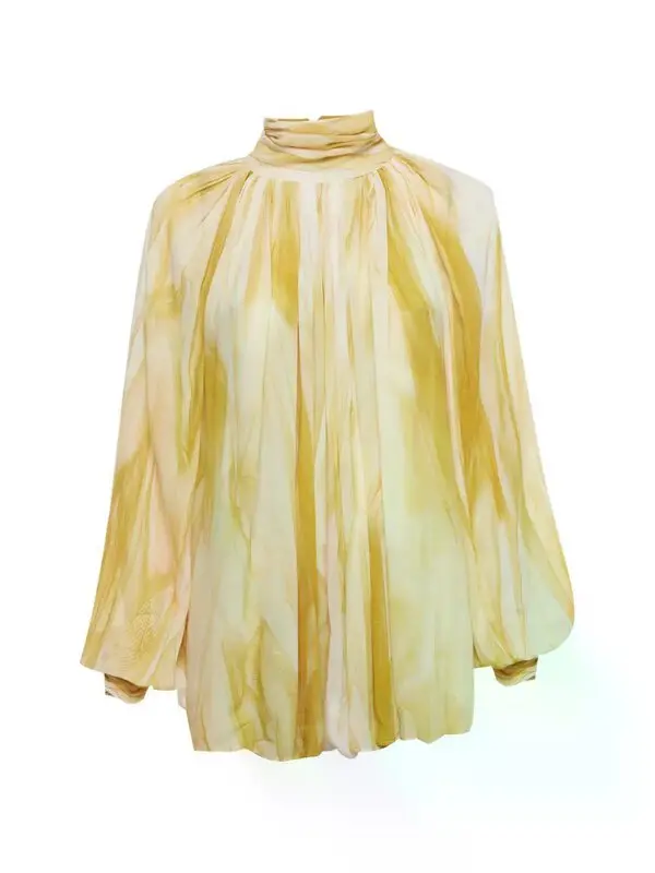 Elisabetta Franchi Tie-dye Long-sleeves Blouse