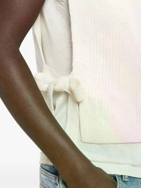Maje Ribbed-knit Tie-fastening Vest