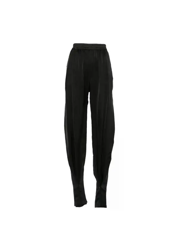 Andamane The Attico Pleated Ankle-tie Trousers - Black