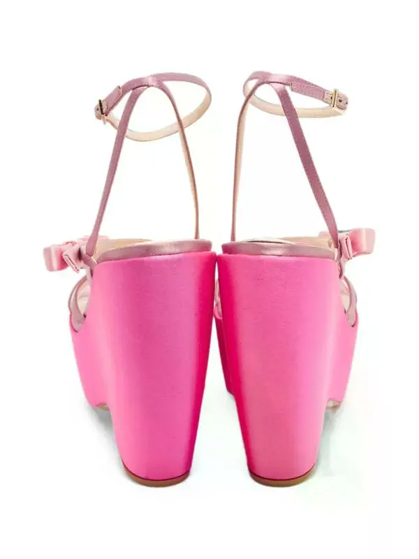 ROGER VIVIER Choc Bow Wedge Sandals
