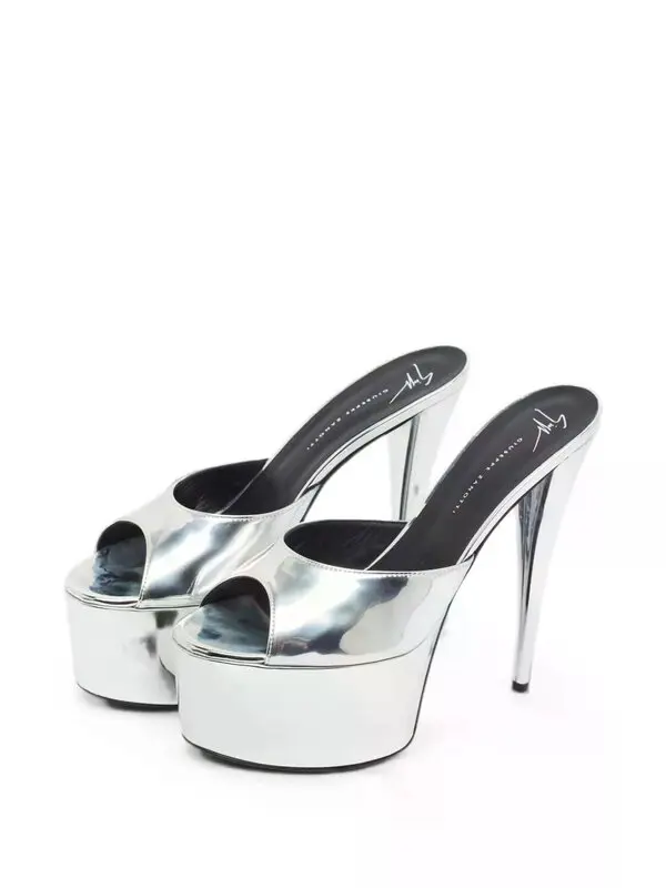 GIUSEPPE ZANOTTI Khalifa Platform Sandals - Silver