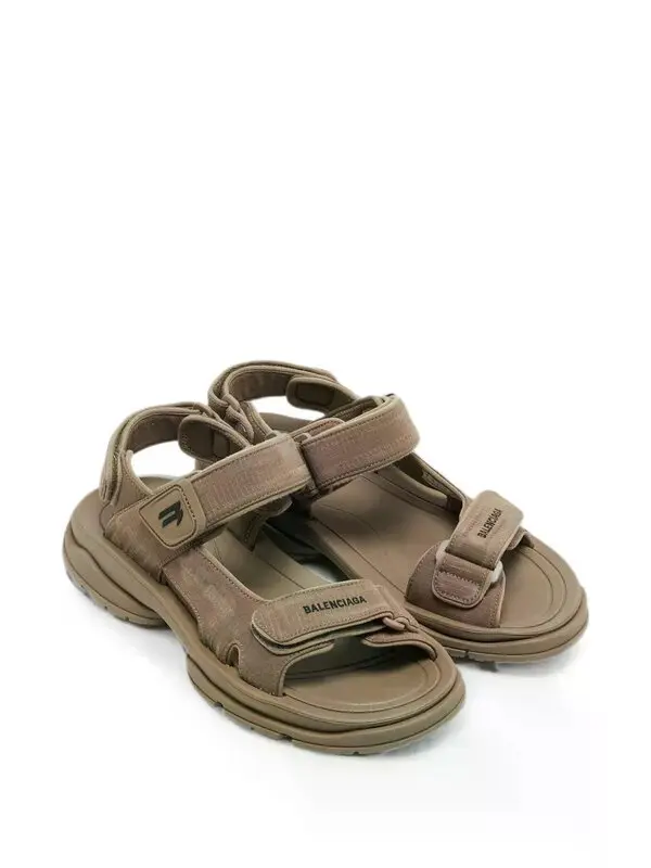 Balenciaga Touch-strap Sandals - Brown