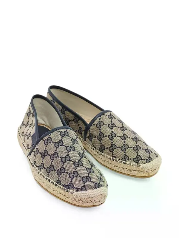 Gucci Gg Monogram Leather-trim Espadrilles