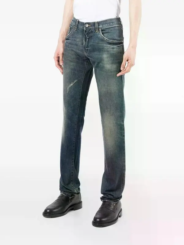 Dolce & Gabbana Distressed Slim-fit Jeans