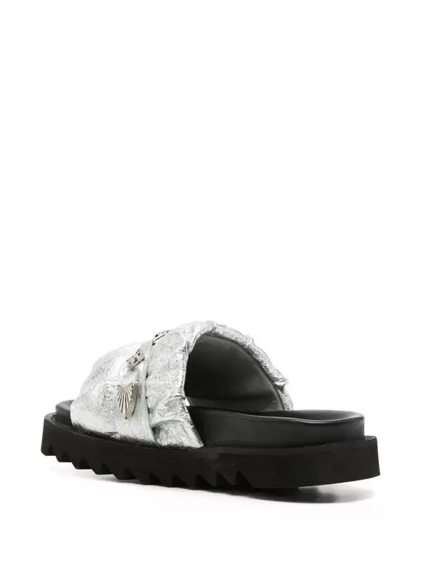 Toga Open-toe Embellished Leather Sandals