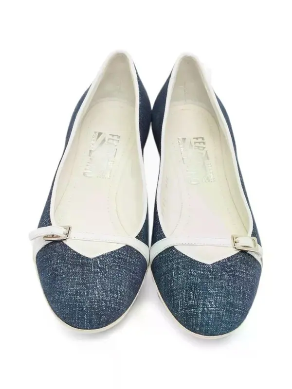 FERRAGAMO Audrey Buckle-detail Ballet Flats