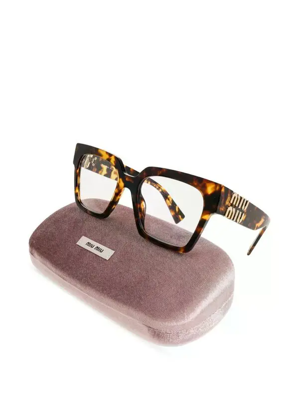 Miu Miu Tortoiseshell-effect Square-frame Eyeglasses