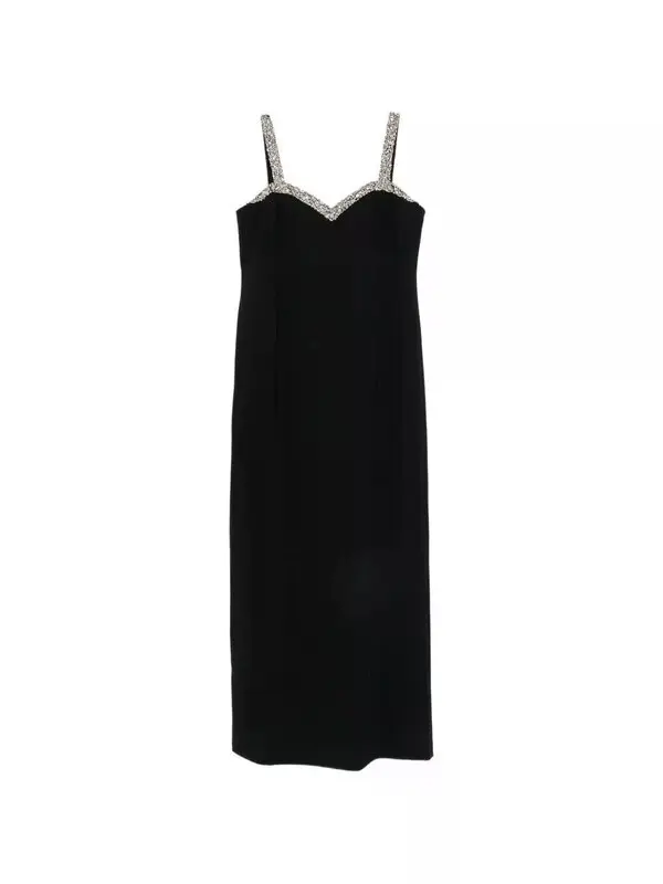 Marina Rinaldi Marmo Crystal-embellished Sleeveless Maxi Dress - Black