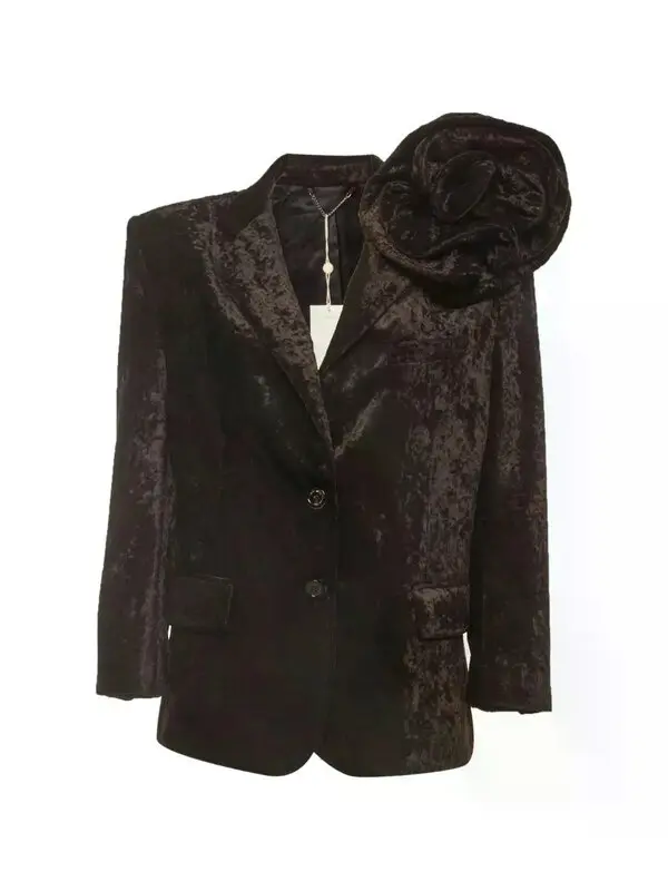 Magda Butrym Floral Appliqué Single-breasted Blazer