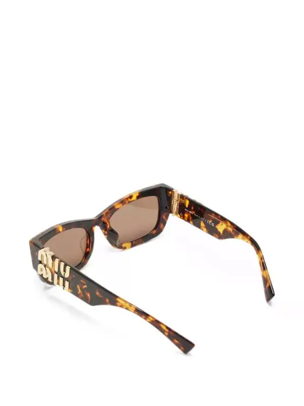 Miu Miu Glimpse Rectangle Sunglasses - Brown