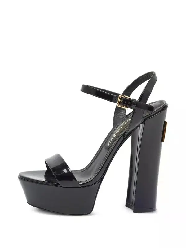 Dolce & Gabbana Keira Ankle-strap Platform Sandals - Black
