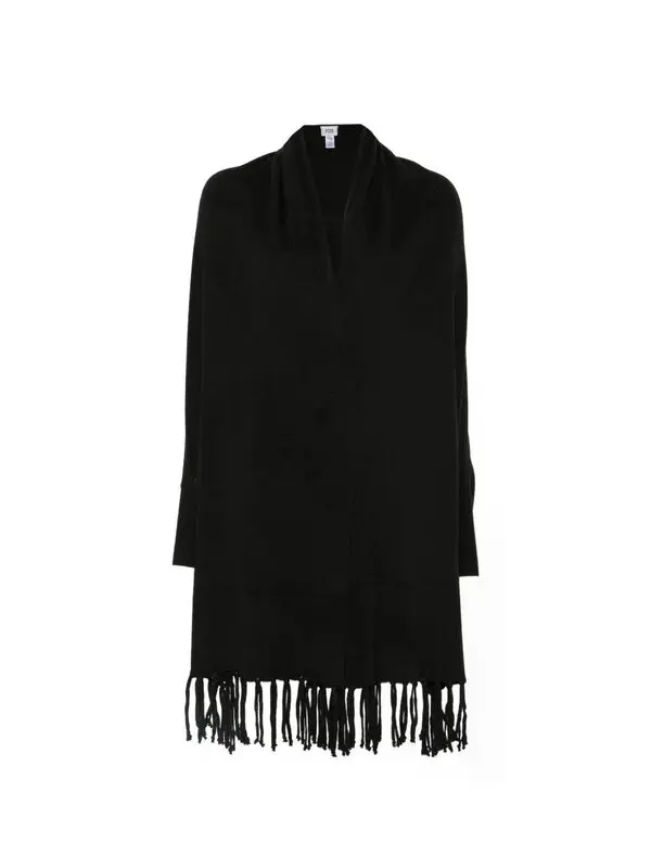 Alpha Studio Fringe-trim Cardigan - Black