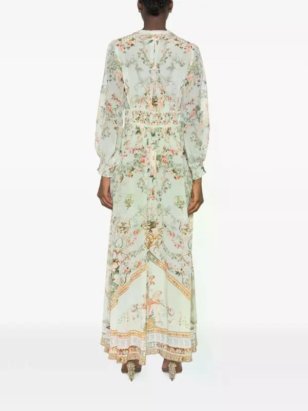 Camilla Floral Print V-neck Maxi Dress