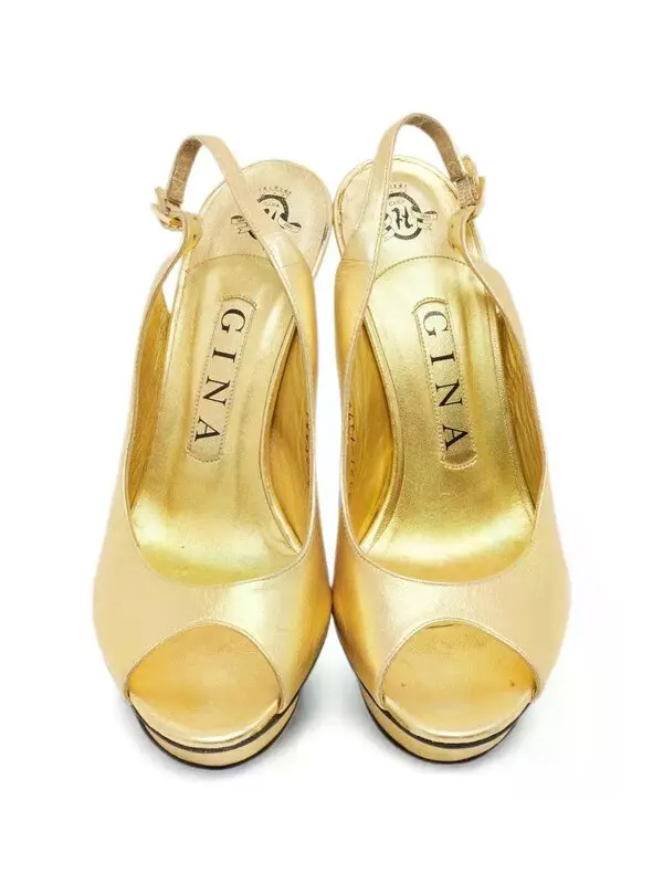 GINA Peep-toe Slingback Pumps