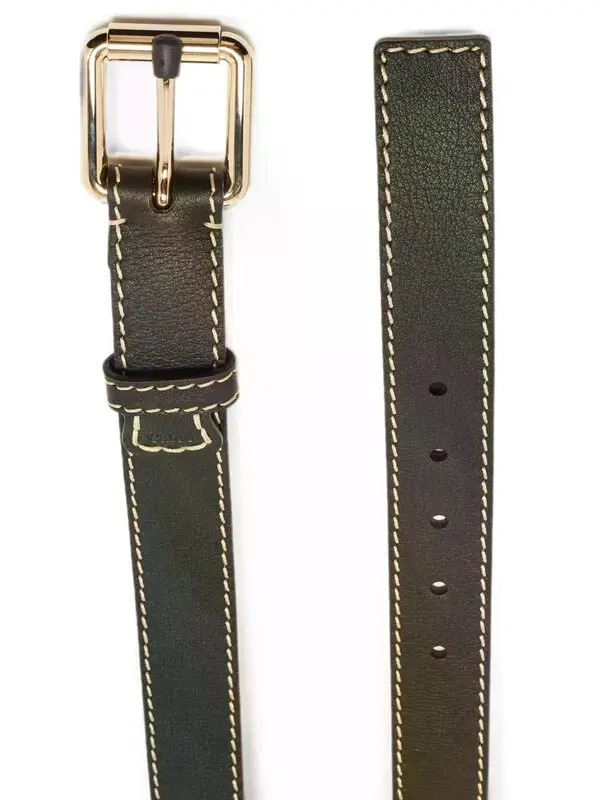 Chloé M Buckle Leather Belt