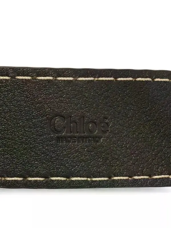 Chloé M Buckle Leather Belt