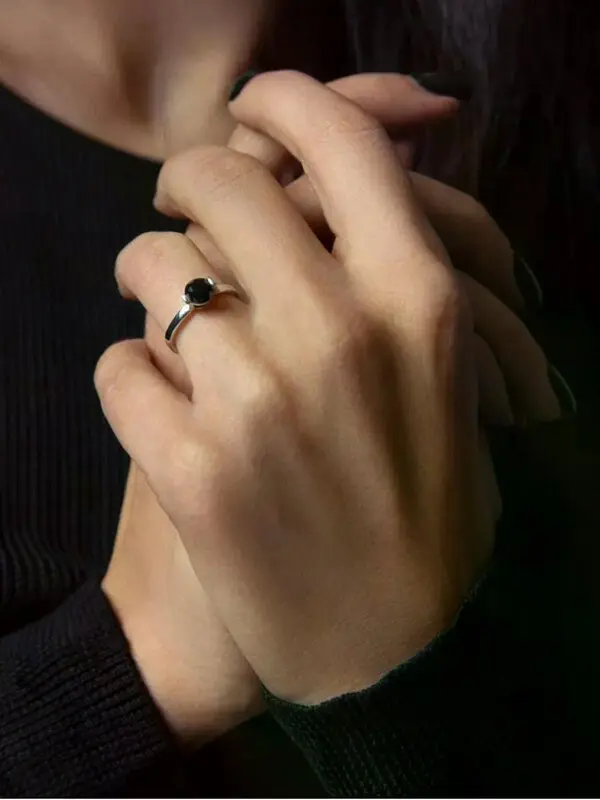 SOLO FOR DIAMONDS X Yulia Kusher Round-cut Diamond-embellished Ring - Silver