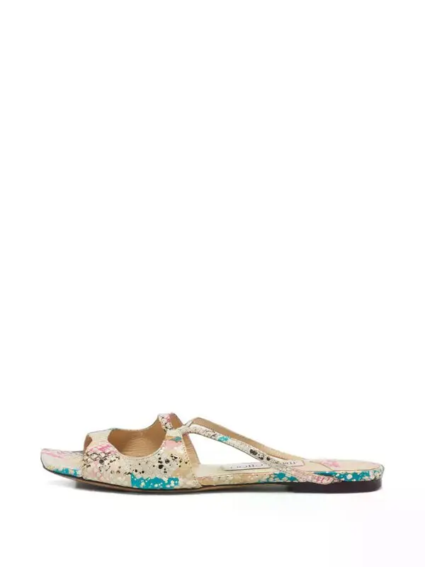 JIMMY CHOO Python-embossed Sandals