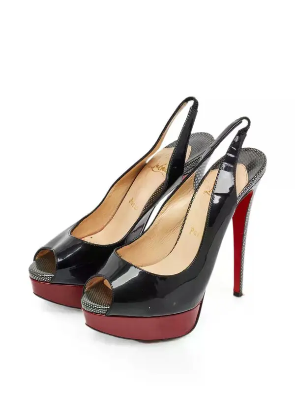 CHRISTIAN LOUBOUTIN Lady Peep Slingback Sandals