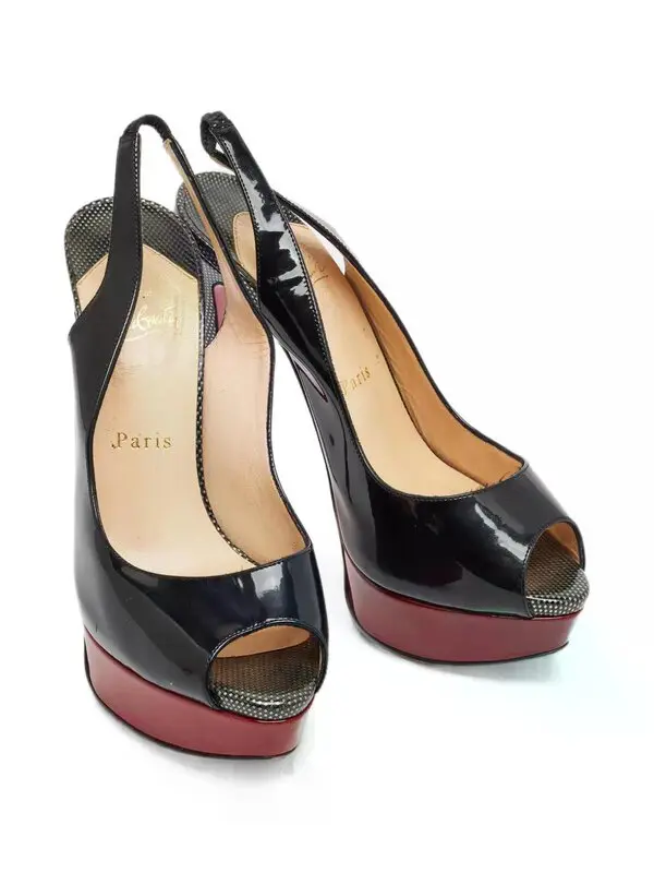 CHRISTIAN LOUBOUTIN Lady Peep Slingback Sandals