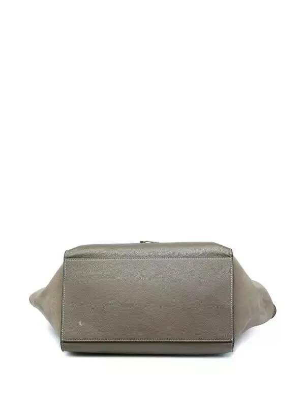 Celine 2012 Medium Calfskin And Suede Trapeze Satchel