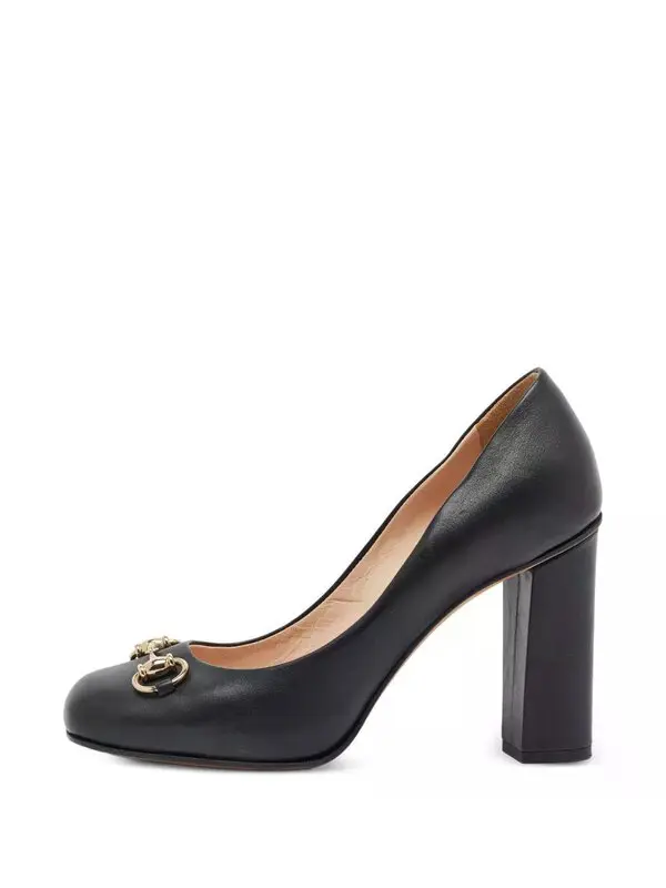 Gucci Horsebit Block Heel Pumps - Black