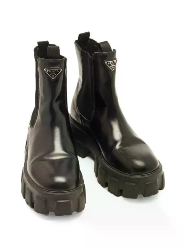 Prada Monolith Combat Ankle Boots