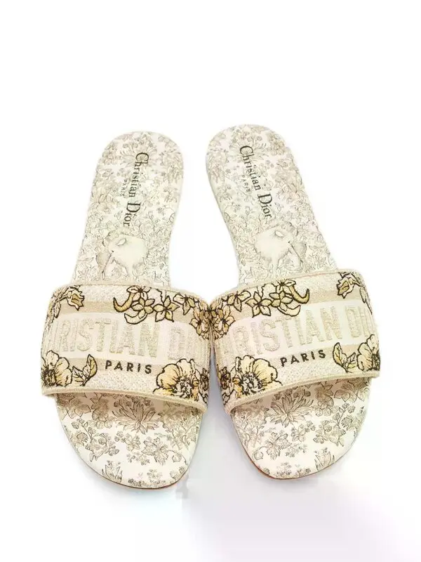 Dior Dway Millefiori Embroidered Slides