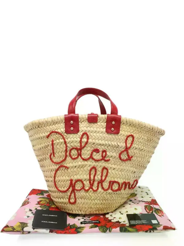 Dolce & Gabbana Kendra Lizard-embossed Tote Bag - Neutrals