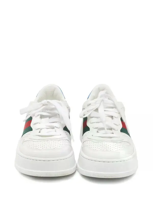 Gucci Chunky B Perforated Sneakers With Web Stripe Detail