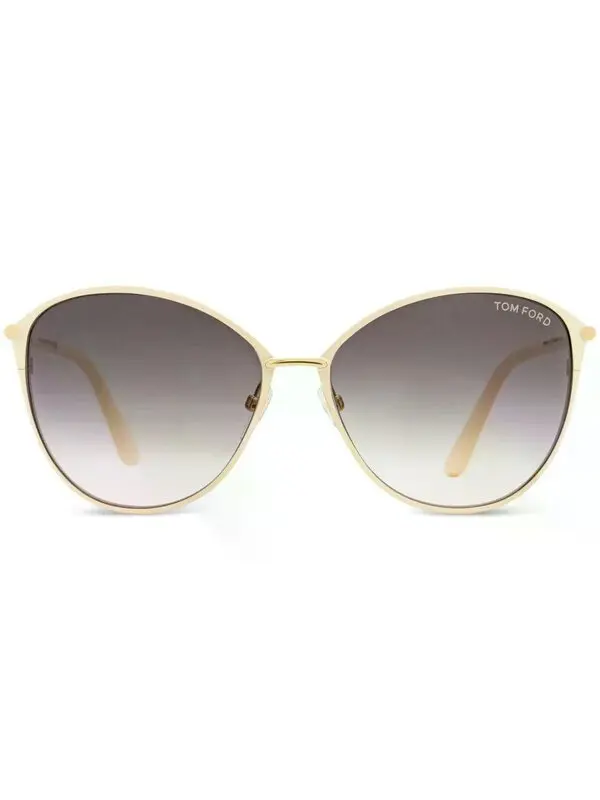 TOM FORD Penelope Round-frame Sunglasses - Neutrals