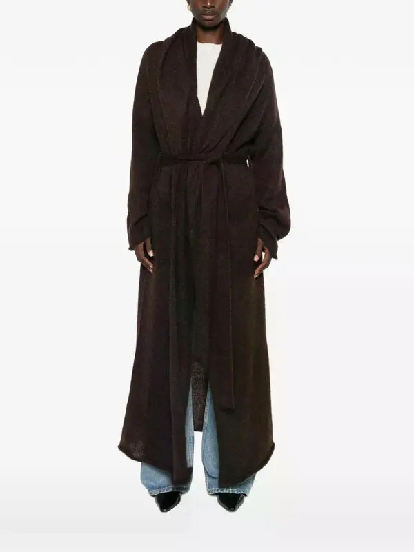 Andamane Belted Shawl-collar Cardigan