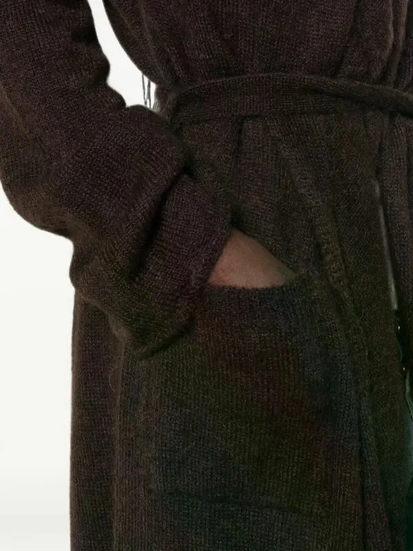 Andamane Belted Shawl-collar Cardigan