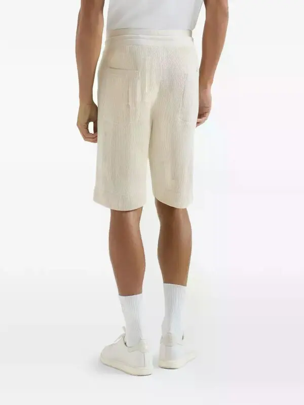 Brunello Cucinelli Cotton English Rib Knit Bermuda Shorts