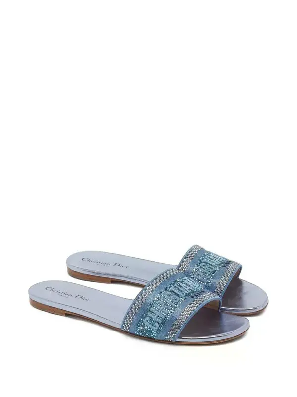 Dior Dway Crystal-embellished Slides