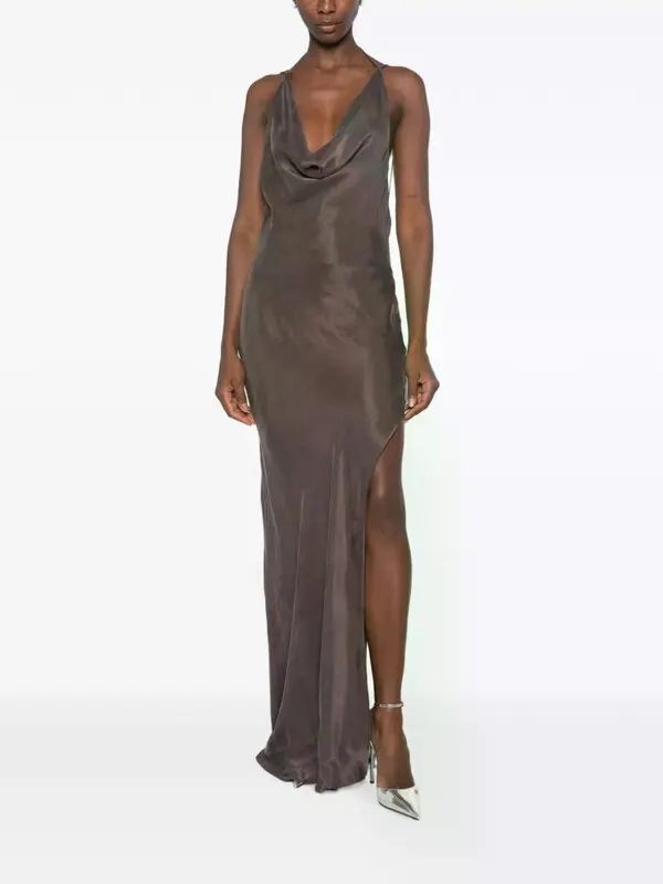 Andamane Cowl-neck Backless Maxi Dress