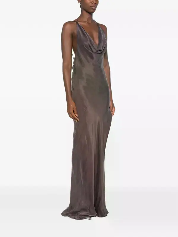 Andamane Cowl-neck Backless Maxi Dress
