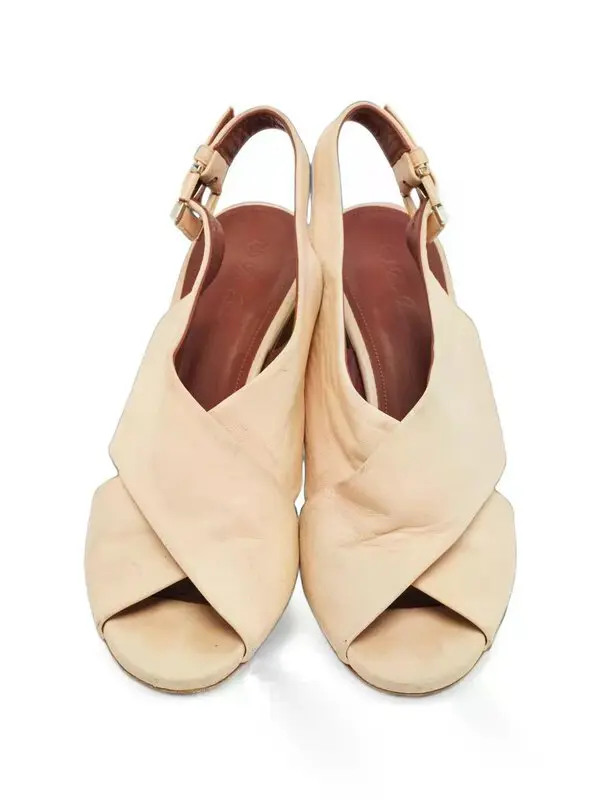 Loro Piana Crossover Slingback Sandals