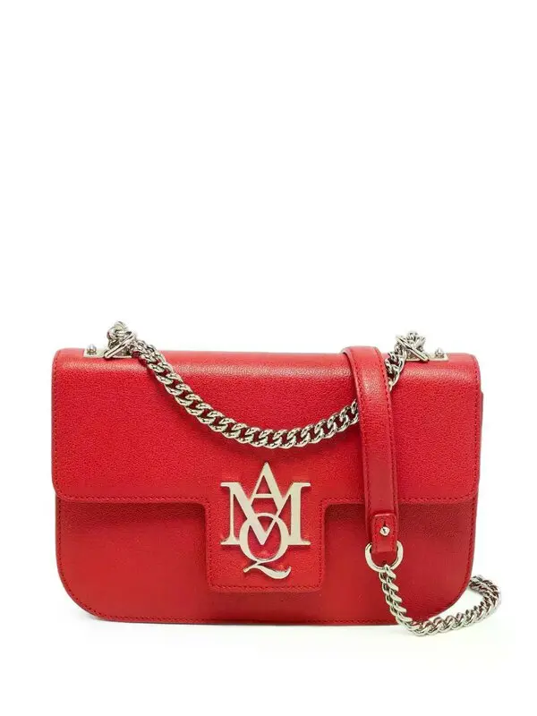 Alexander McQueen Insignia Flap Shoulder Bag - Red