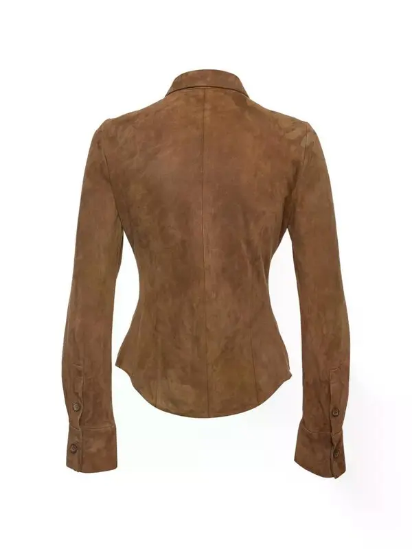Magda Butrym Suede Long-sleeve Shirt