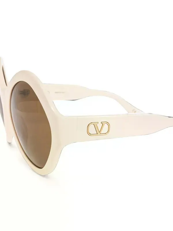 Valentino Garavani Vlogo Round-frame Oversized Sunglasses