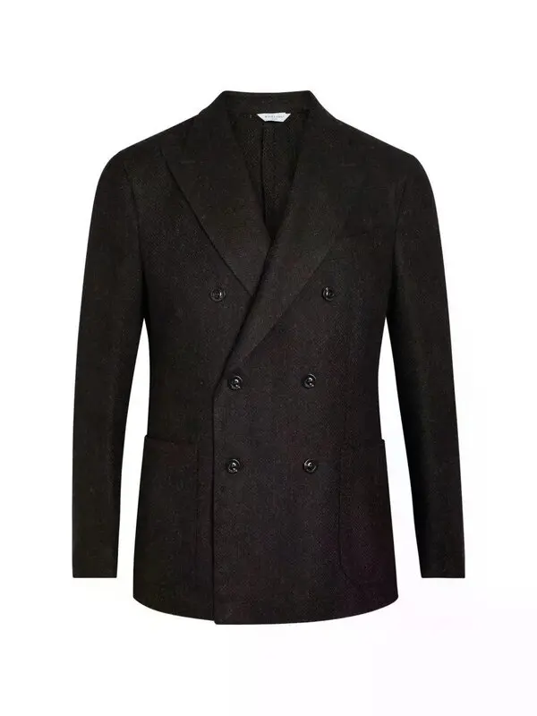 Boglioli Double-breasted Herringbone Blazer